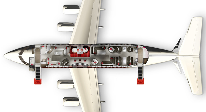 Private Jet Interior Floor Plan